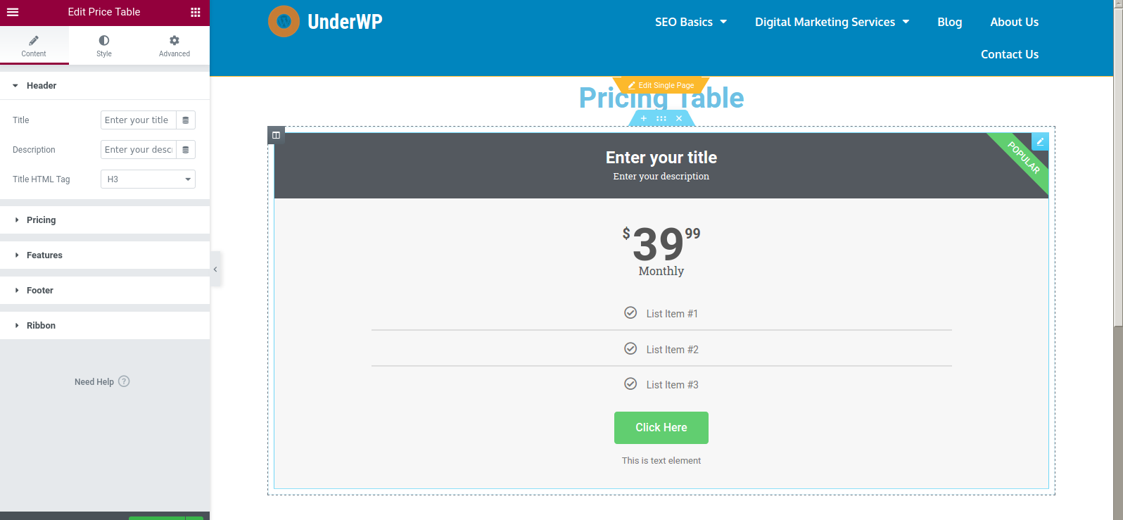How To Add Pricing Table In WordPress The Best Plugin – UnderWP
