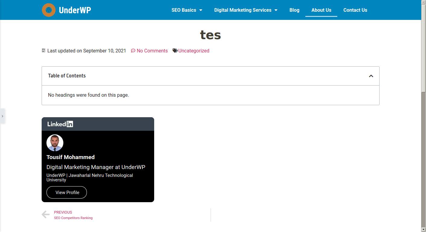 Add LinkedIn Profile Badge And Card To WordPress – UnderWP